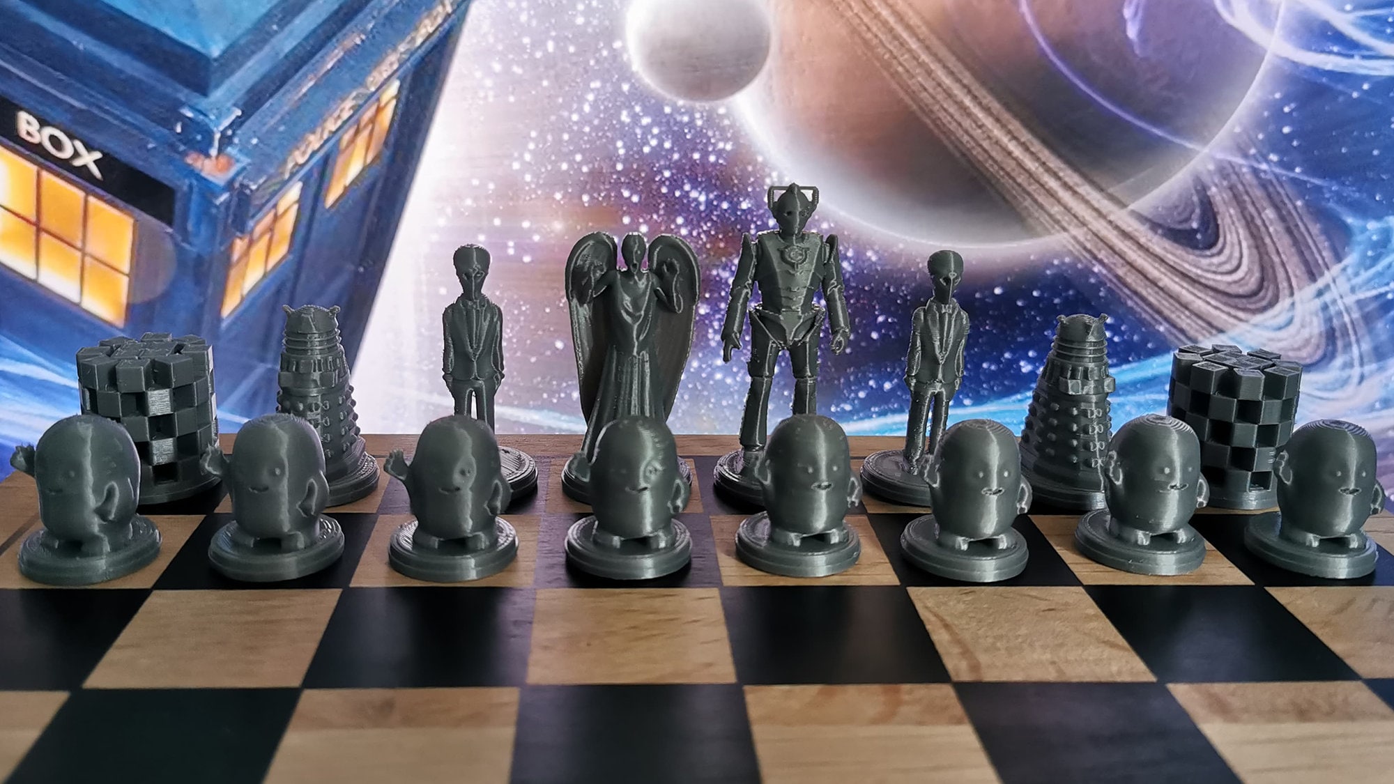 3D Printed Chess Set | for the Whovians - Etsy