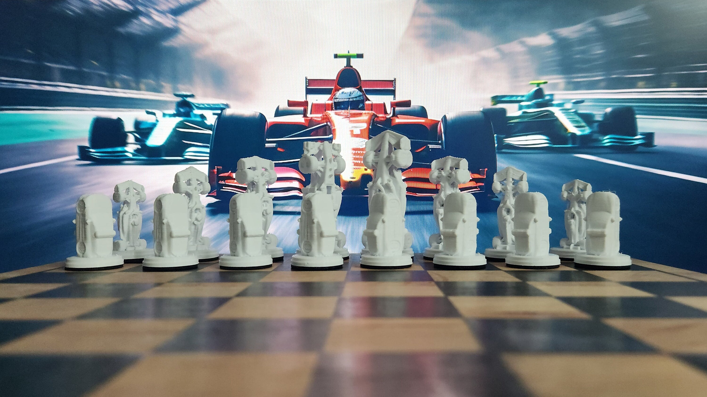 3D Printed Chess Set | Formula Racing Style - Etsy