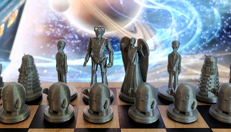 3D Printed Chess Set for the Whovians - Etsy