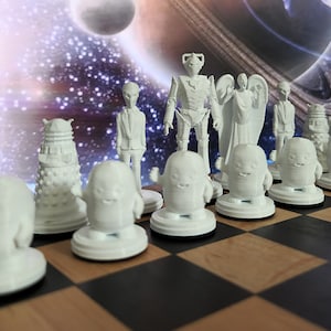 3D Printed Chess Set | for the Whovians - Etsy