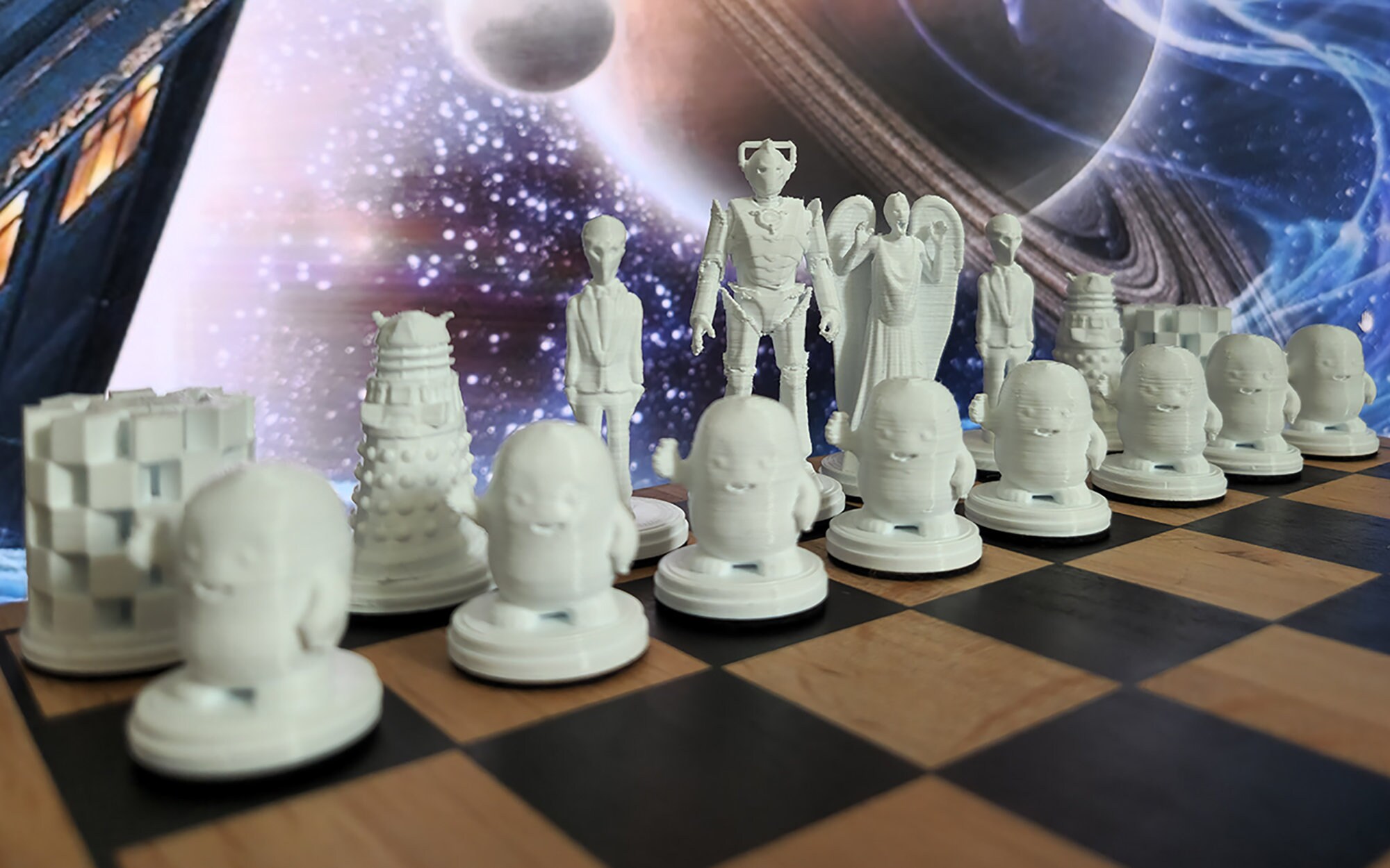 3D Printed Chess Set | for the Whovians - Etsy