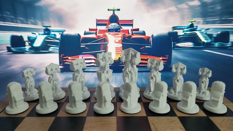 3D Printed Chess Set | Formula Racing Style - Etsy