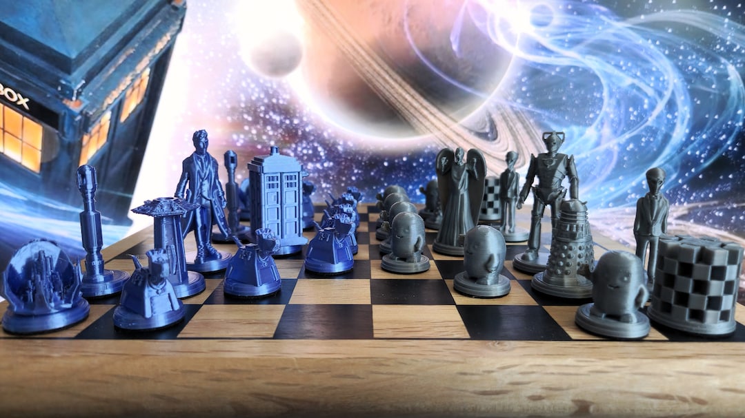 3D Printed Chess Set for the Whovians - Etsy