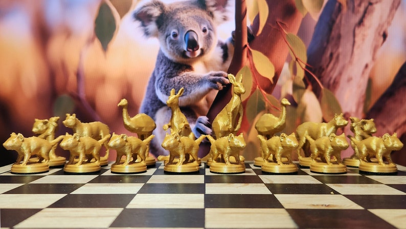 3D Printed Chess Set | Down Under Style - Etsy