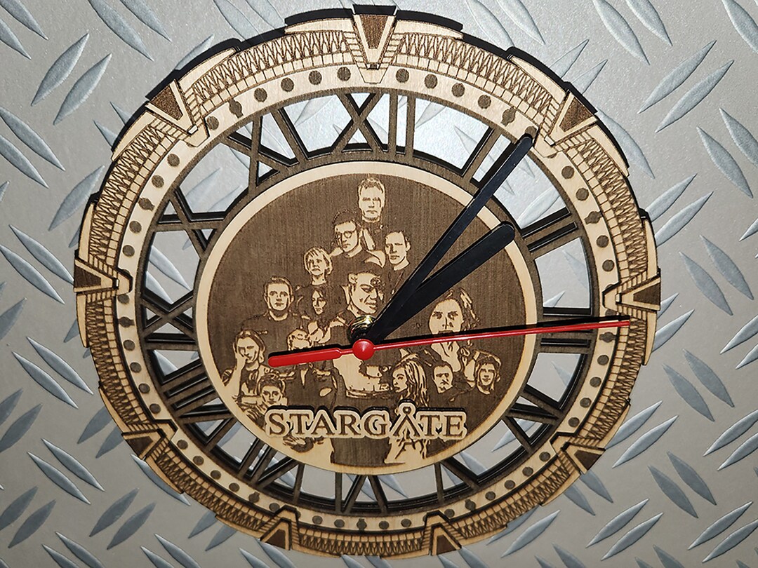 3D Laser-engraved Clock Stargate Style - Etsy
