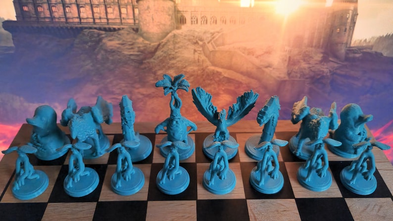 3D Printed Chess Set | Wizardingworld Fantasy Creatures - Etsy
