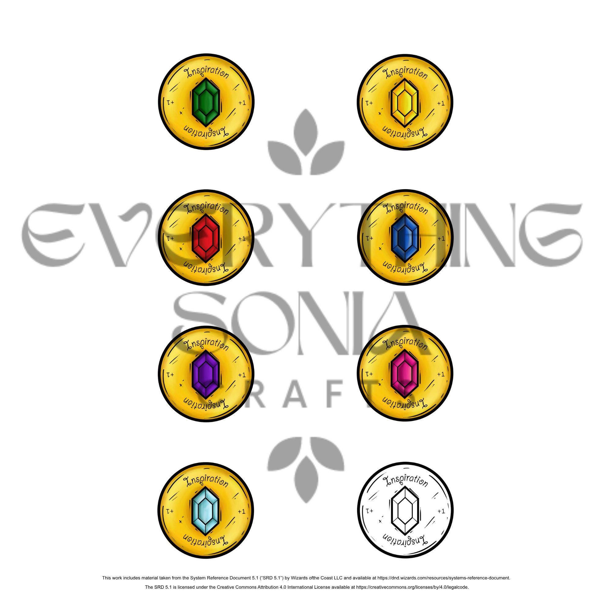 Immersive Inspiration - Dnd 5e Compatible | Inspiration Tokens ...