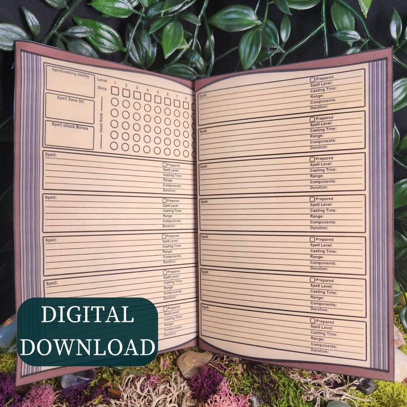 Immersive Spellbook - Dnd 5e Compatible | Spell Tracker | Digital ...