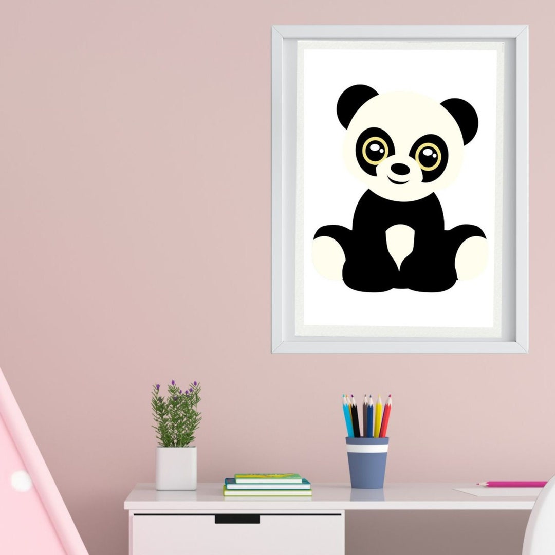 Cute Panda Artwork, Cute Panda Print, Panda Art, Cute Animal Print Outs ...