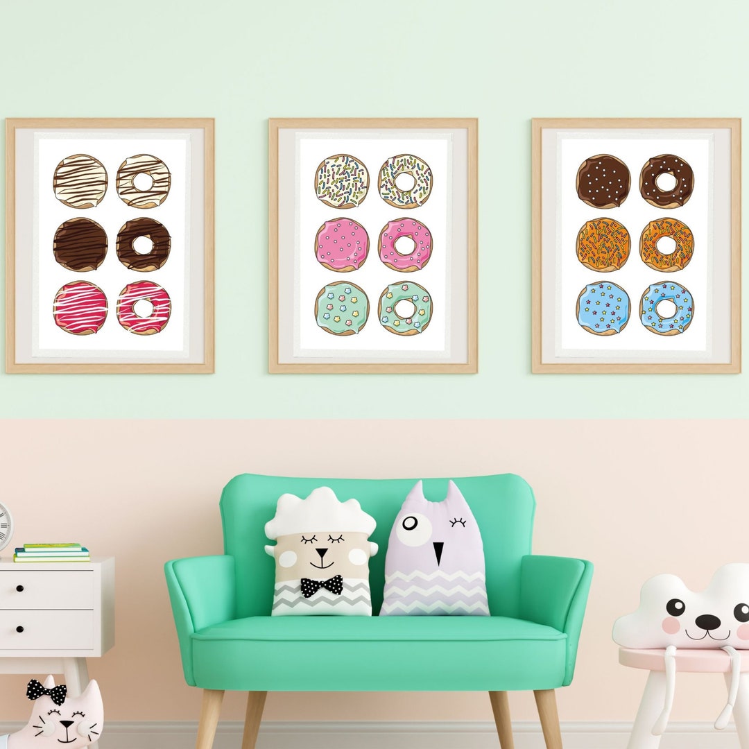 Donut Print Out, Donut Wall Art, Donut Download, Donut Art, Doughnut ...