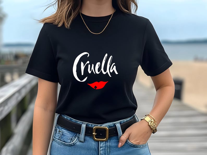 Cruella De Vil Red Lips SVG PNG, Villain Era Shirt, Family Vacation ...