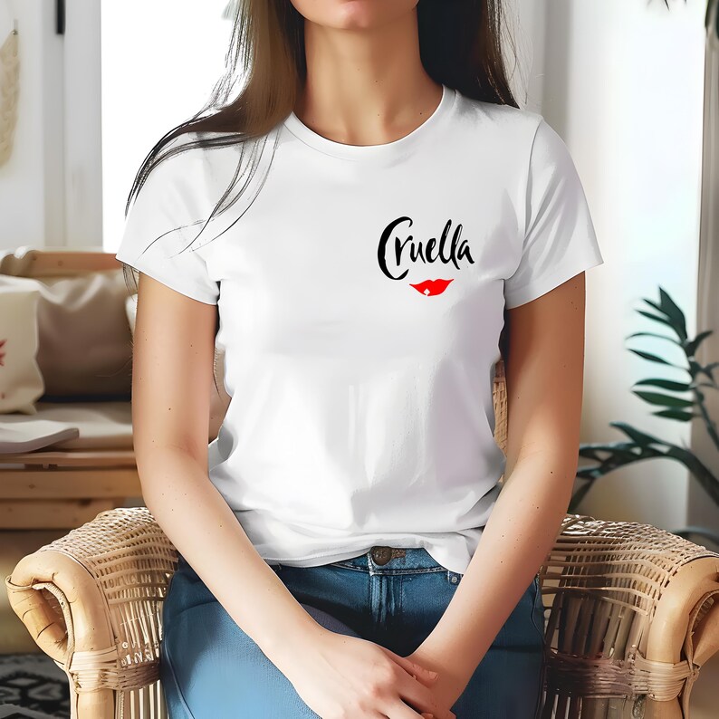 Cruella De Vil Red Lips SVG PNG, Villain Era Shirt, Family Vacation ...