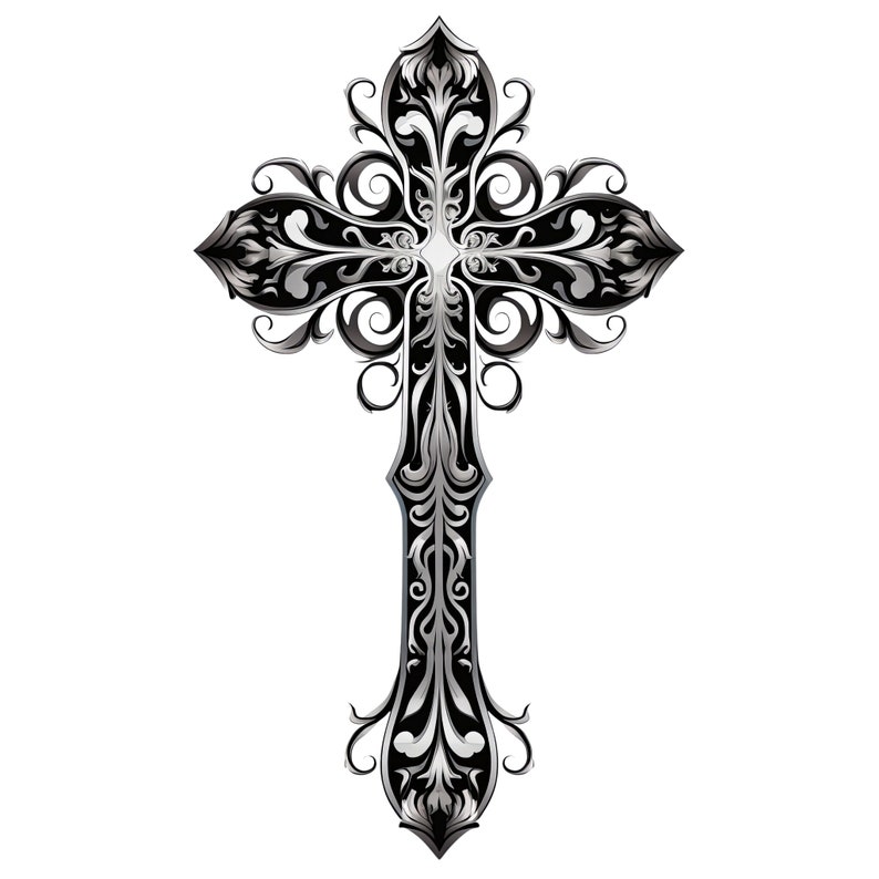 Gothic Crosses Clipart, 23 Digital Images in PNG Format for ...