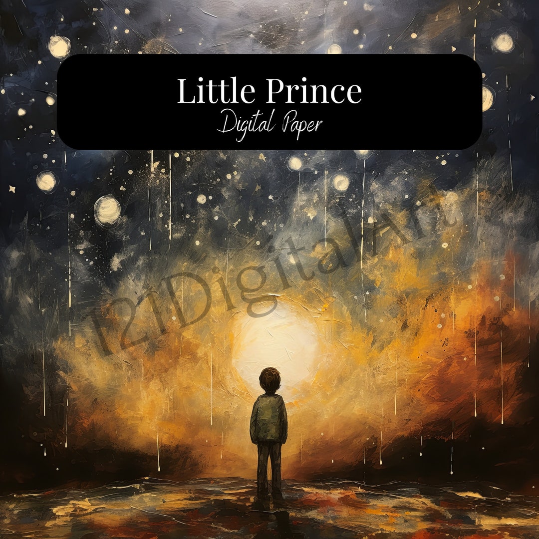 The Little Prince Digital Paper in 4k, Digital Paper Fantasy Scrapbook ...