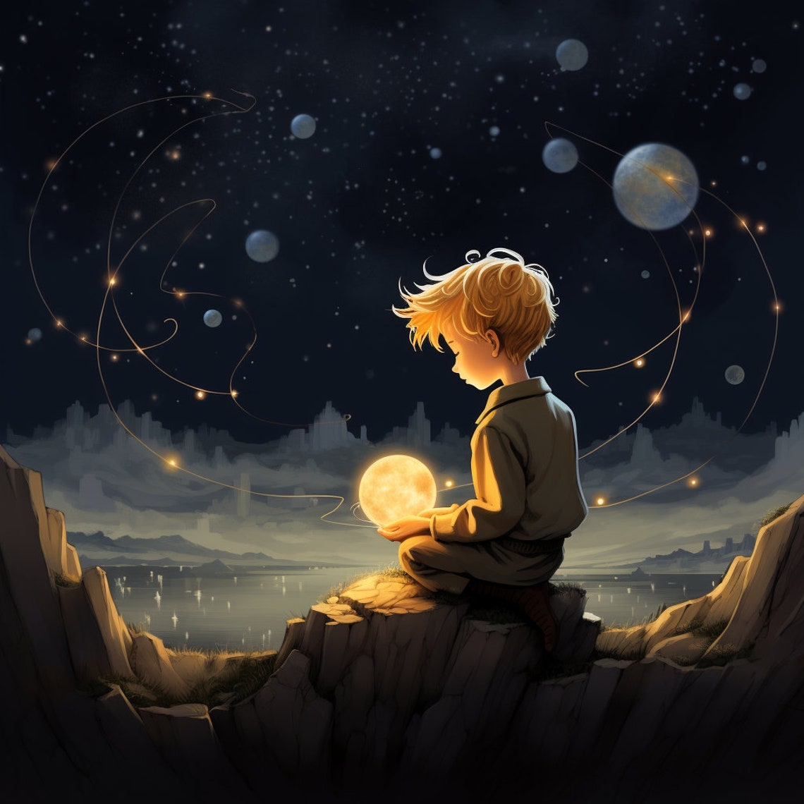 The Little Prince Digital Art Set, 37 Images Set, .PNG Format, Ready to ...