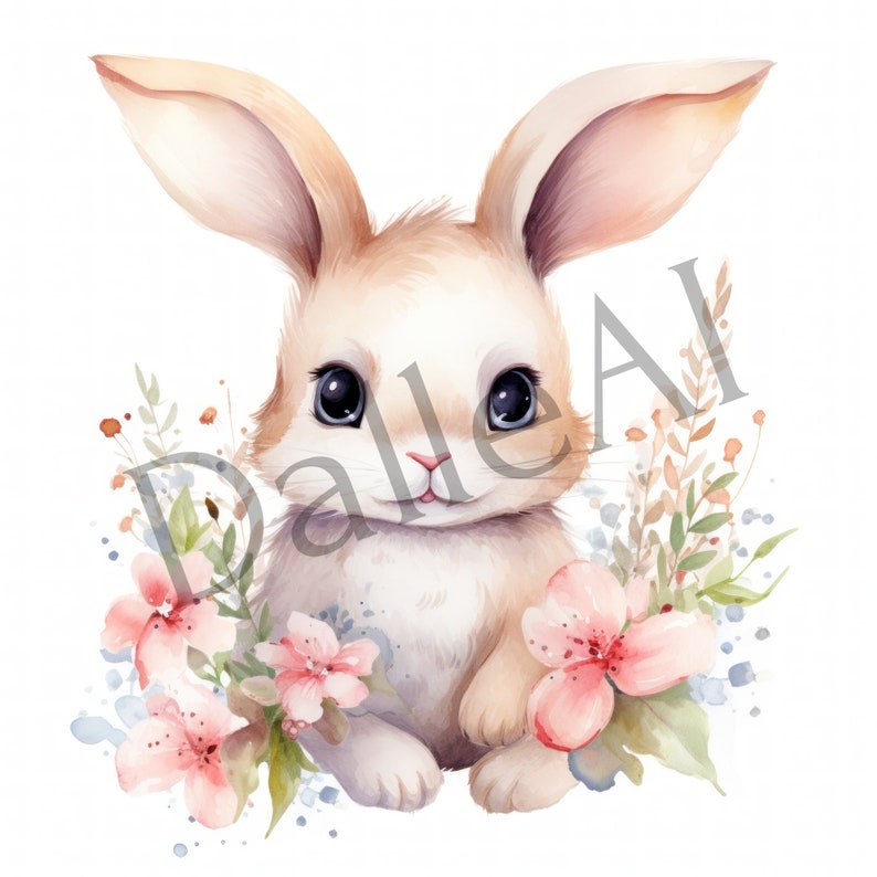 Watercolor Bunny Clipart 19 Bunny PNG Images AI Images - Etsy