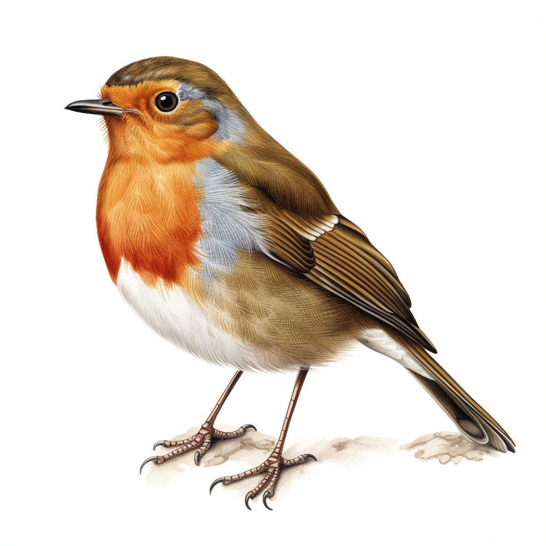 Robin Bird, Digital Download, 11 PNG Images With Transparent Background ...
