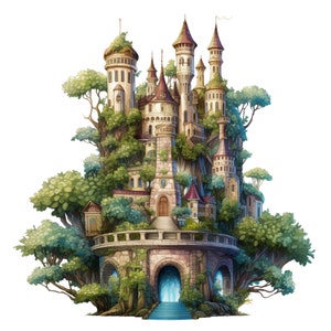 Magic Castle Clipart, 12 Images in PNG Format, Transparent Background ...