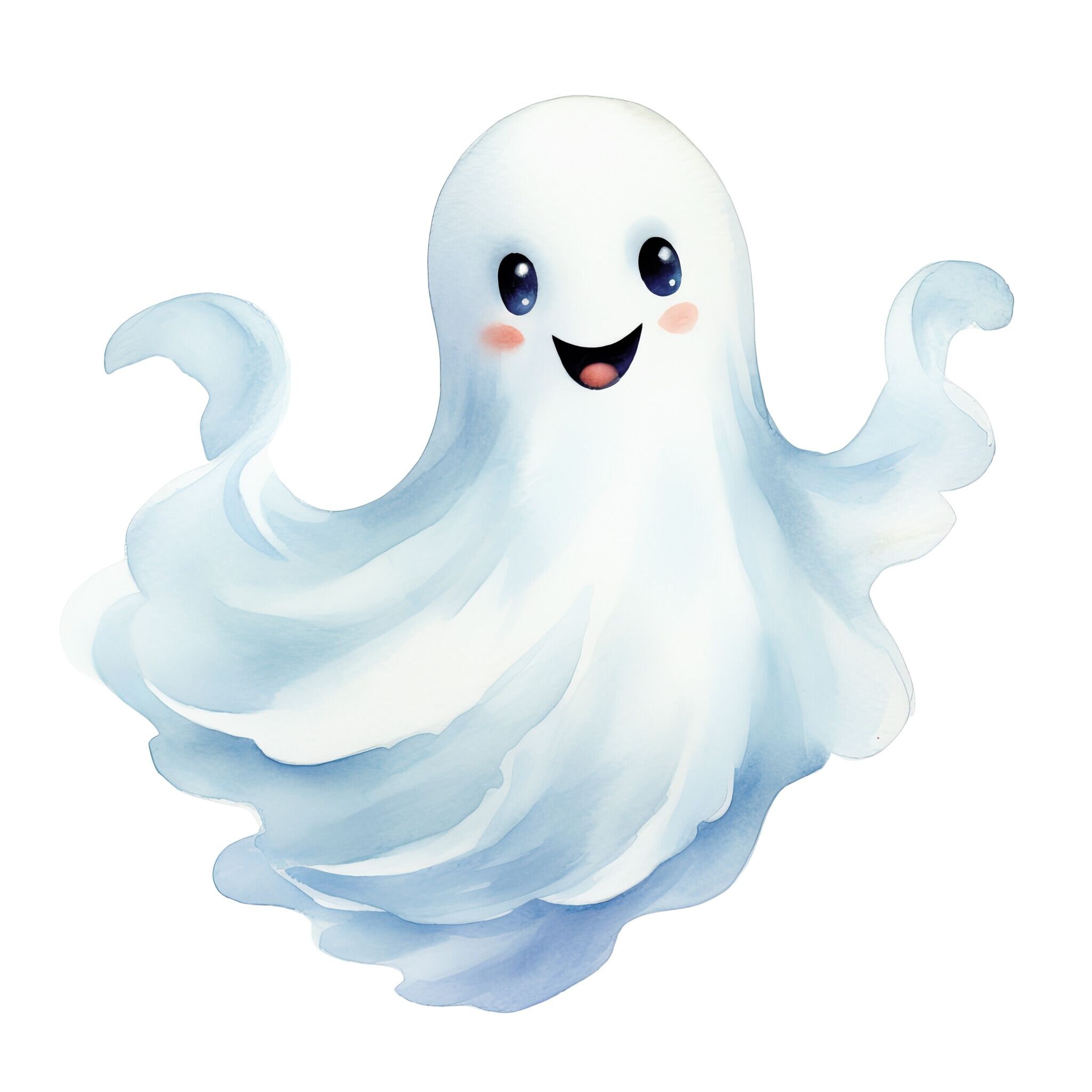 Friendly Ghost Clipart, 16 Digital Images in PNG Format With ...