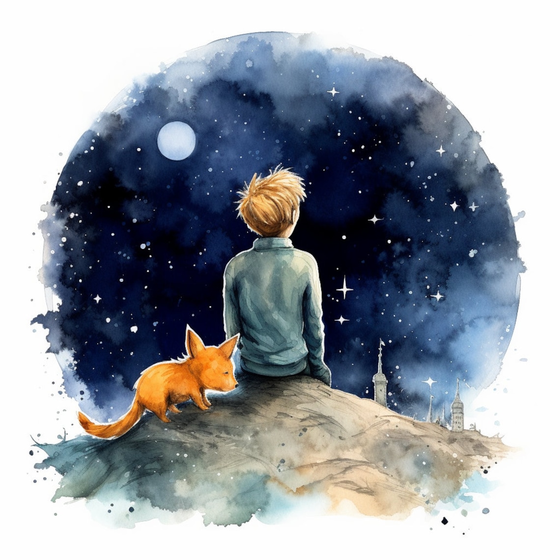 The Little Prince 4k Digital Art Set 9 PNG Images in High - Etsy