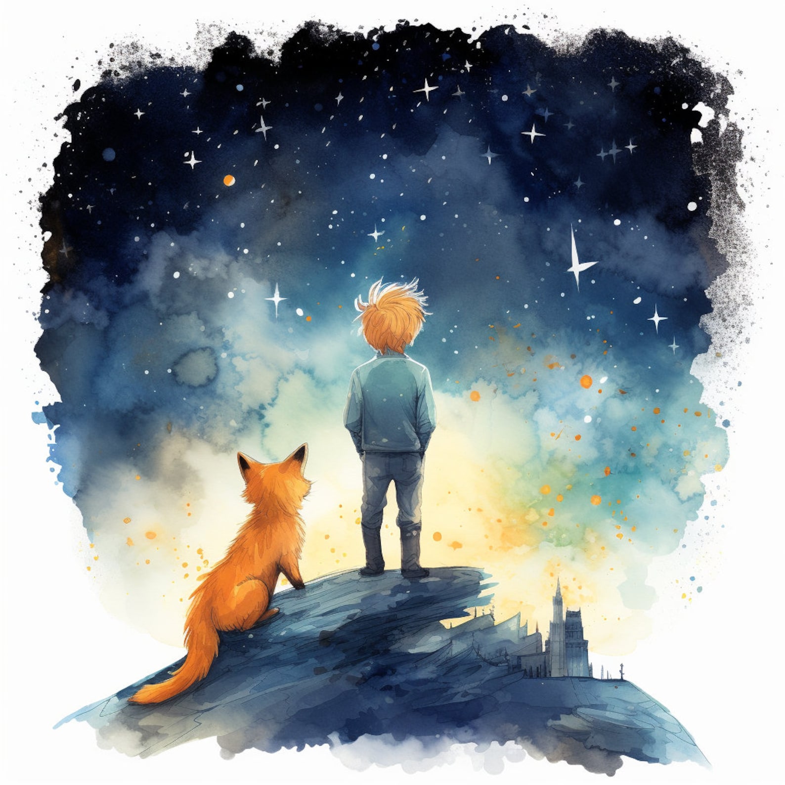 The Little Prince 4k Digital Art Set 9 PNG Images in High - Etsy