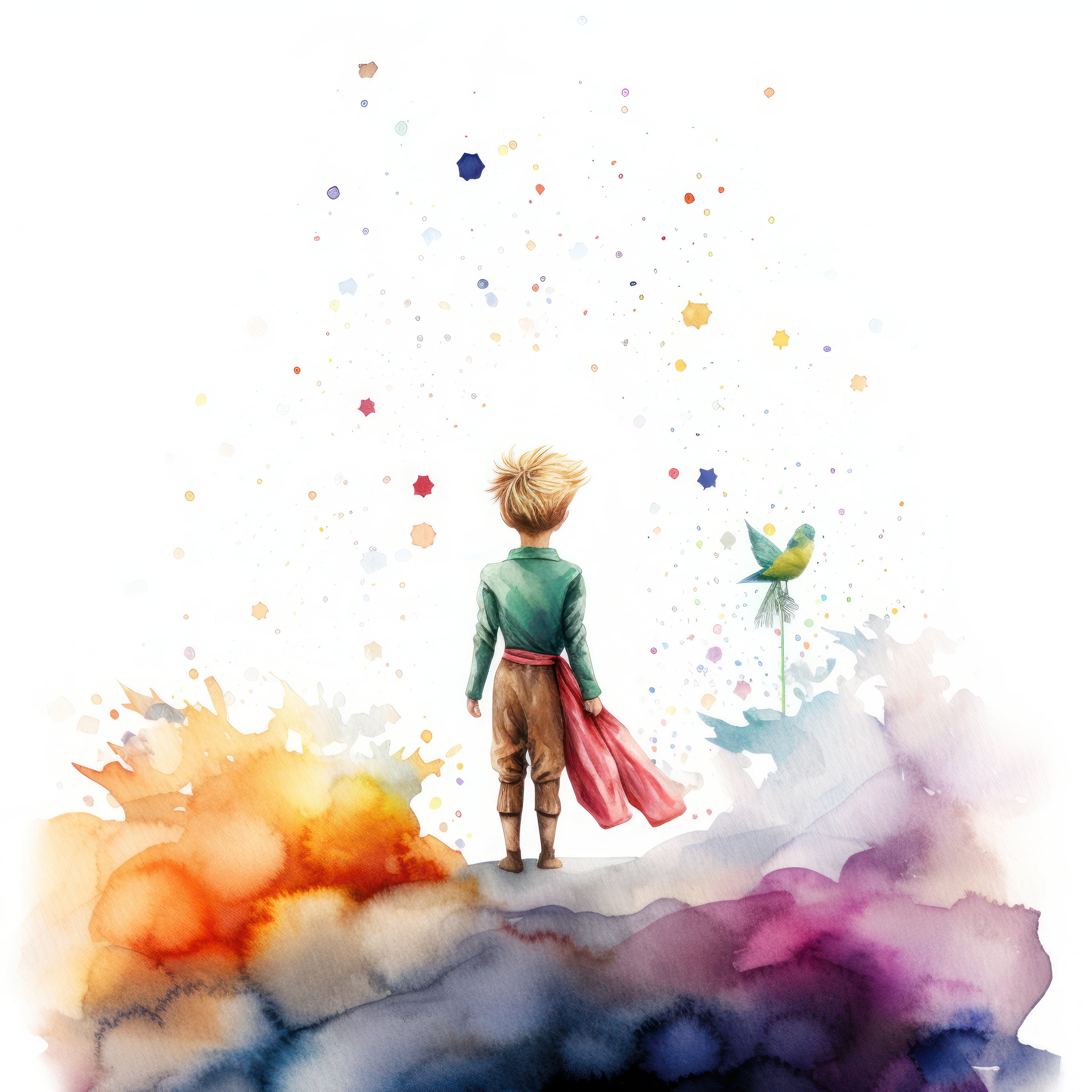 The Little Prince, AI Digital Art Set, 12 High Quality PNG Images ...