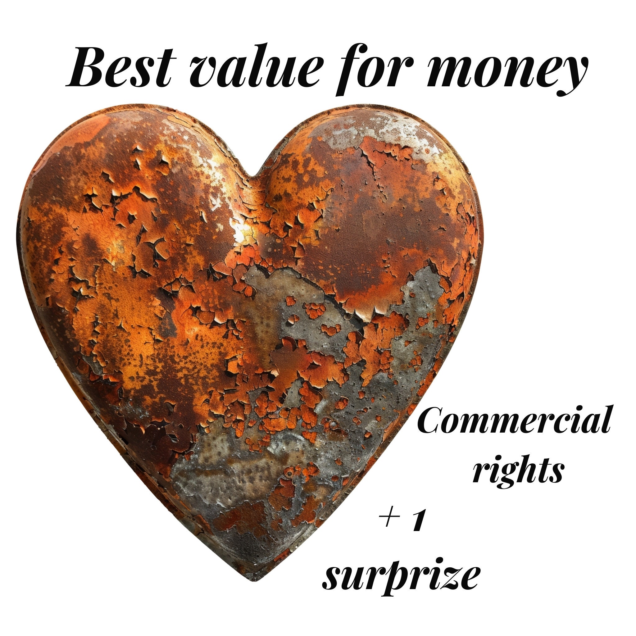 Rusty Heart Clipart, 20 Digital Images in PNG Format for Valentine ...