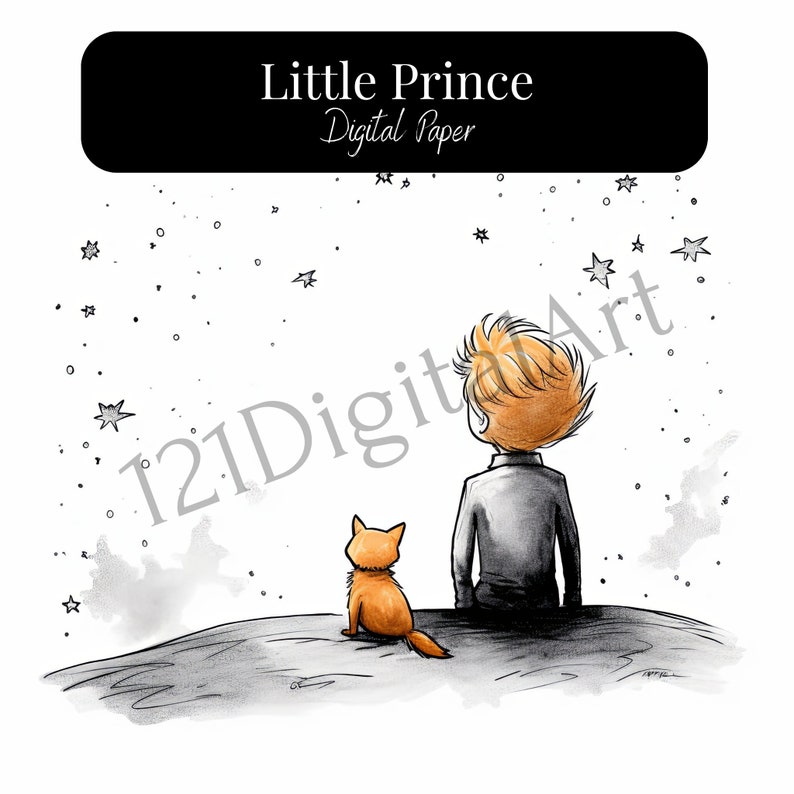 The Little Prince 4k, Digital Art Set, 12 JPEG Images in High Quality ...