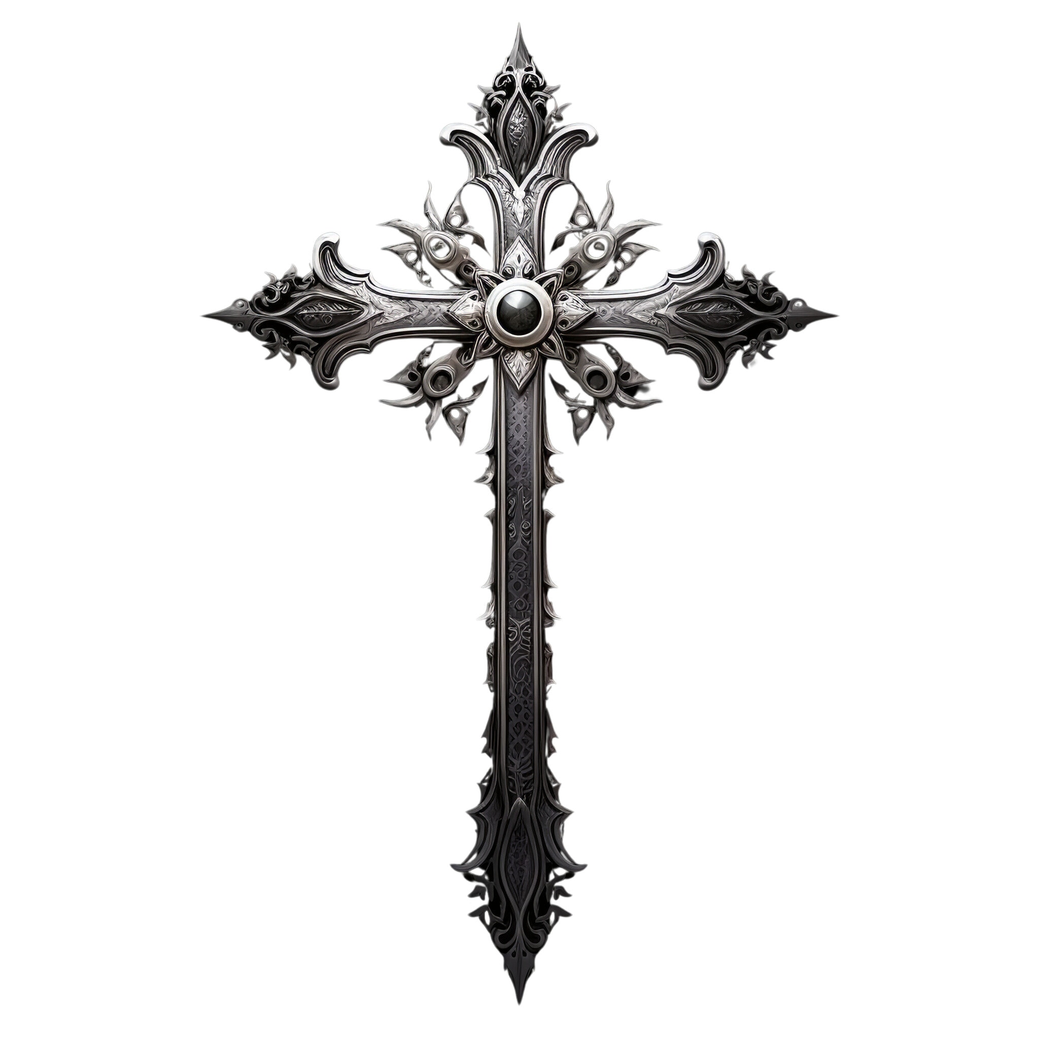 Gothic Crosses Clipart, 23 Digital Images in PNG Format for ...