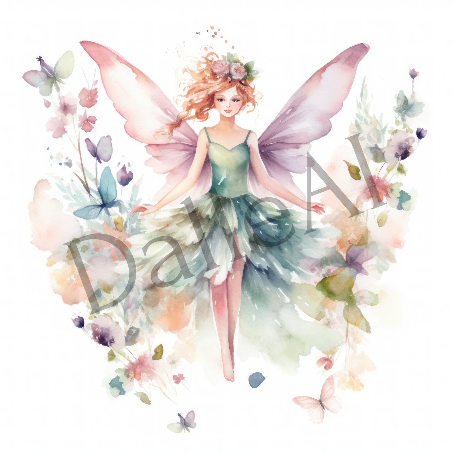 Watercolor Fairies Cute Fairy 16 PNG Downloadable Images Set - Etsy