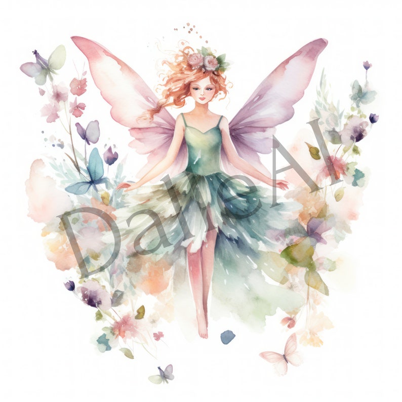 Watercolor Fairies Cute Fairy 16 PNG Downloadable Images Set - Etsy