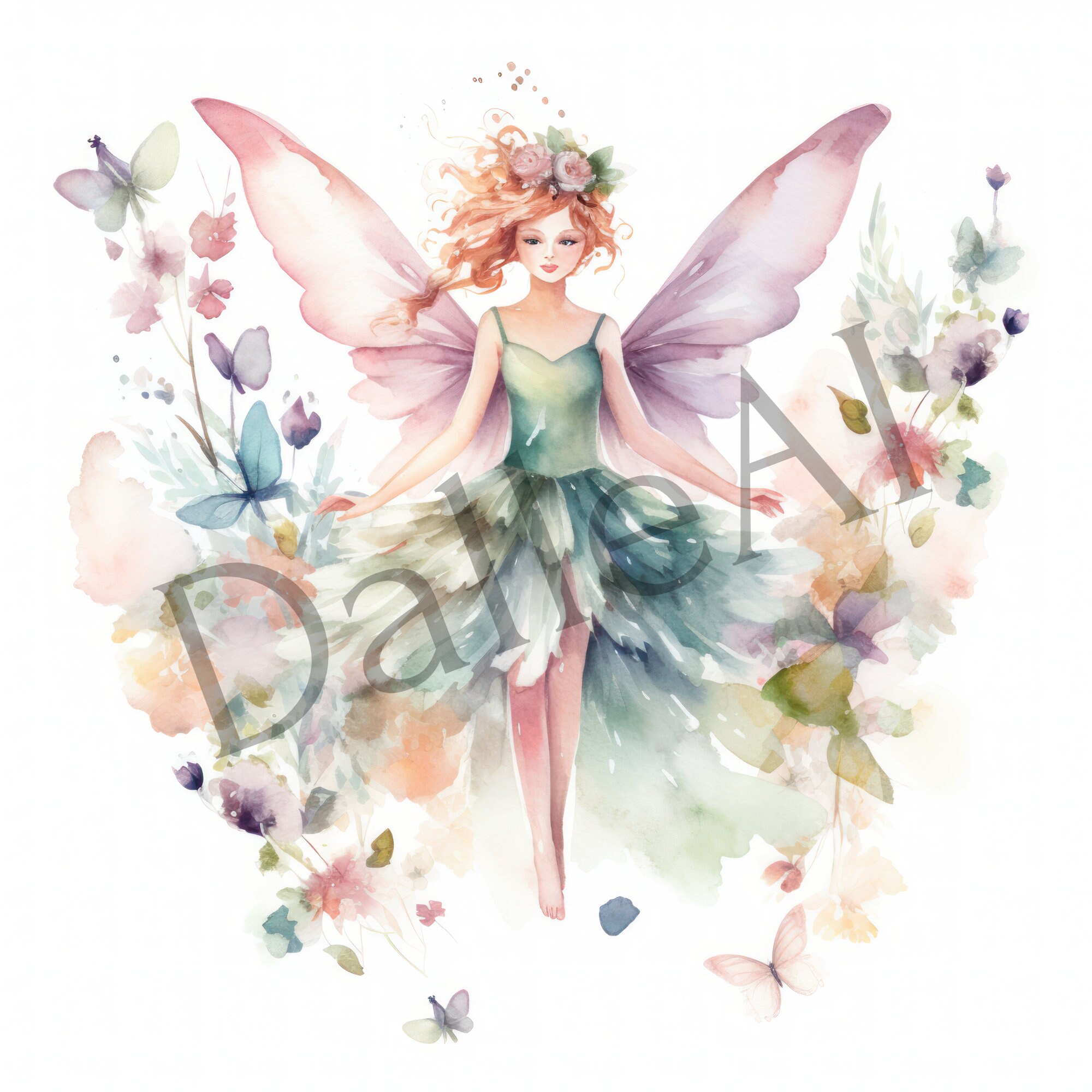Watercolor Fairies Cute Fairy 16 PNG Downloadable Images Set - Etsy