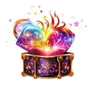 Magic Boxes Clipart, 18 Digital Images in PNG Format for Illustrations ...