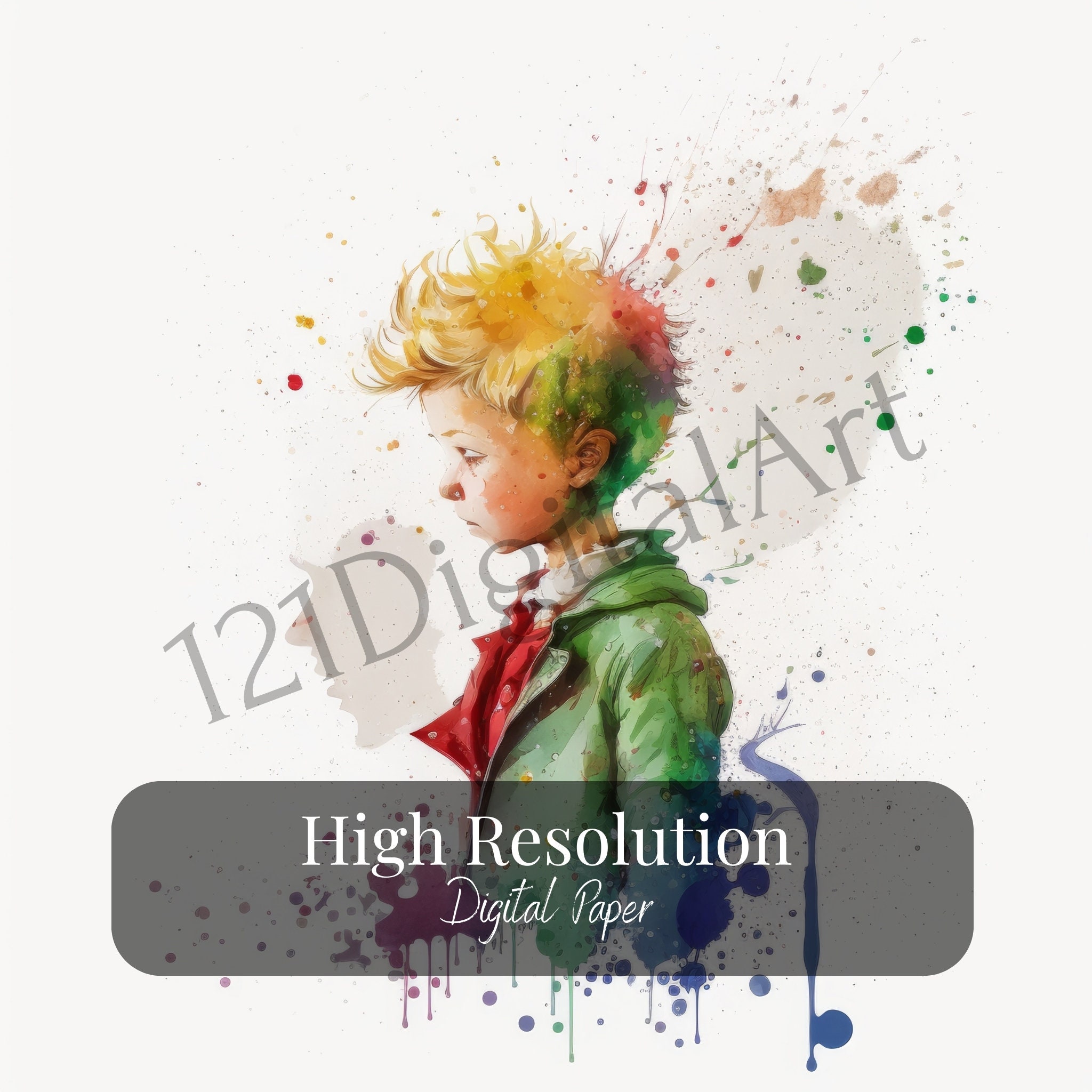 The Little Prince Digital Paper in 4k, Digital Paper Fantasy Scrapbook ...