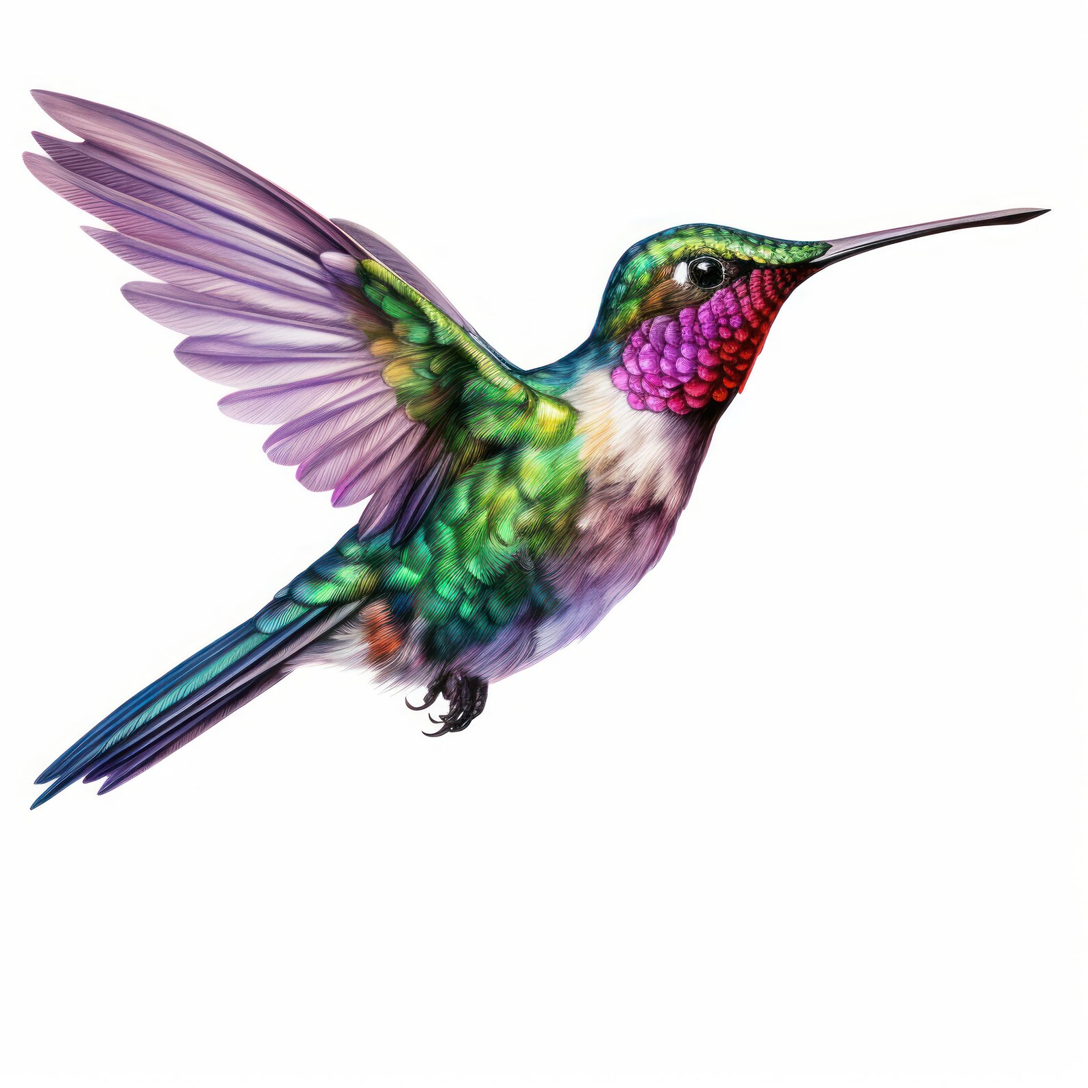Hummingbird Set of 9 PNG Digital Images in High Quality, Ready to Print ...