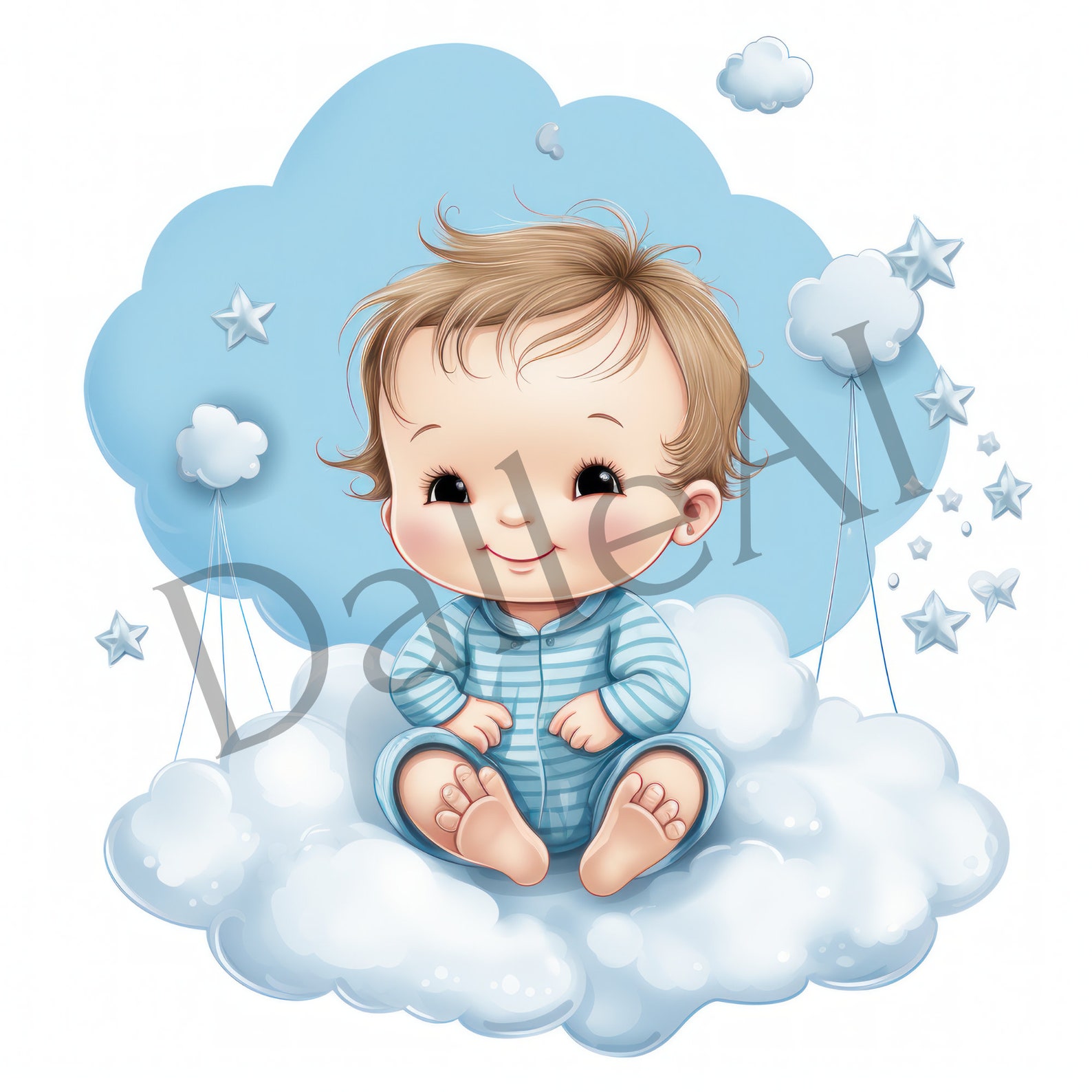 Baby Boy Clip Art, Set of 35 Digital Images in High Quality, Little Boy ...