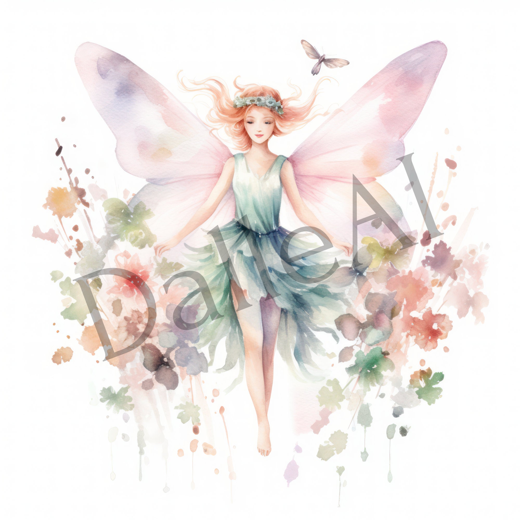 Watercolor Fairies, Cute Fairy 16 PNG Downloadable Images Set in High ...