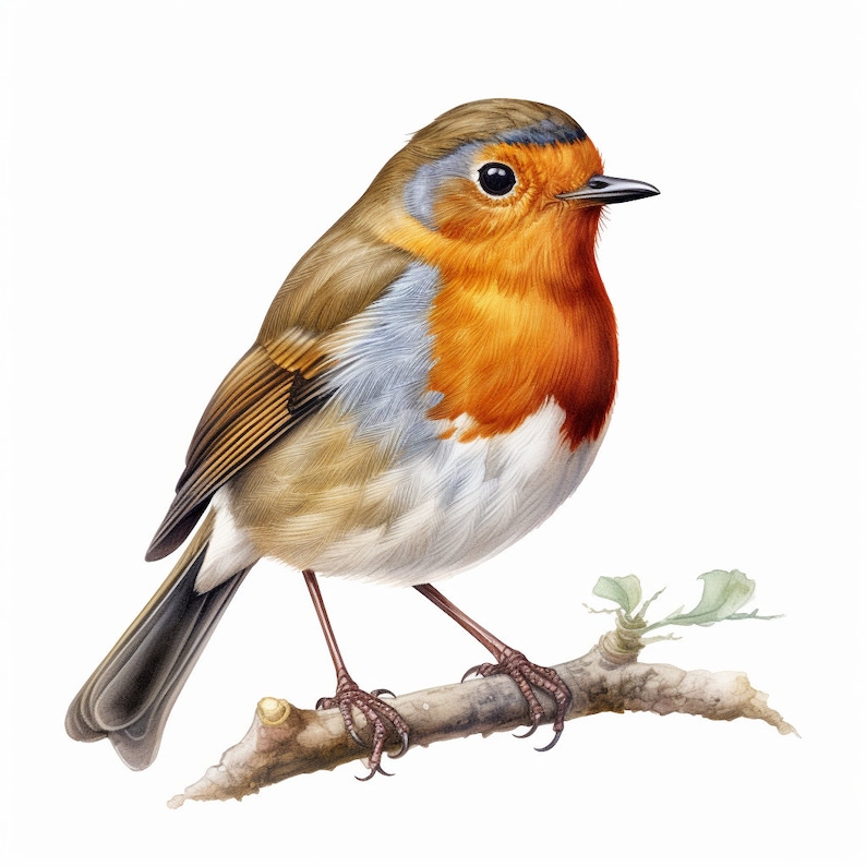 Robin Bird, Digital Download, 11 PNG Images With Transparent Background ...