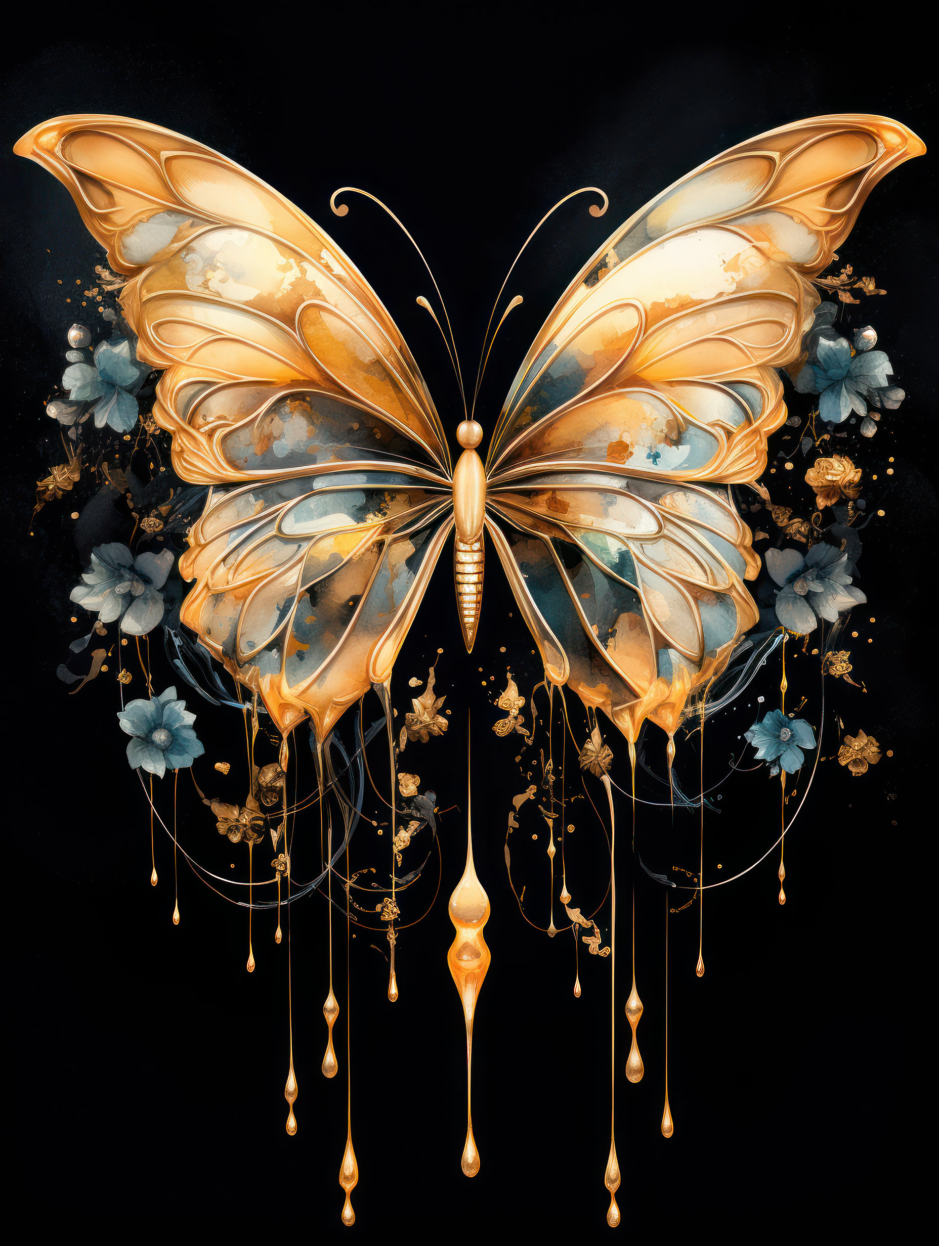 Digital Watercolor Butterfly, Set of 16 .PNG Images in High Resolution ...