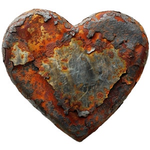 Rusty Heart Clipart, 20 Digital Images in PNG Format for Valentine ...