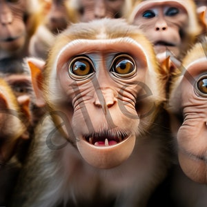 Funny Zoom Background, Monkey Edition, 8 PNG Images in High Quality ...