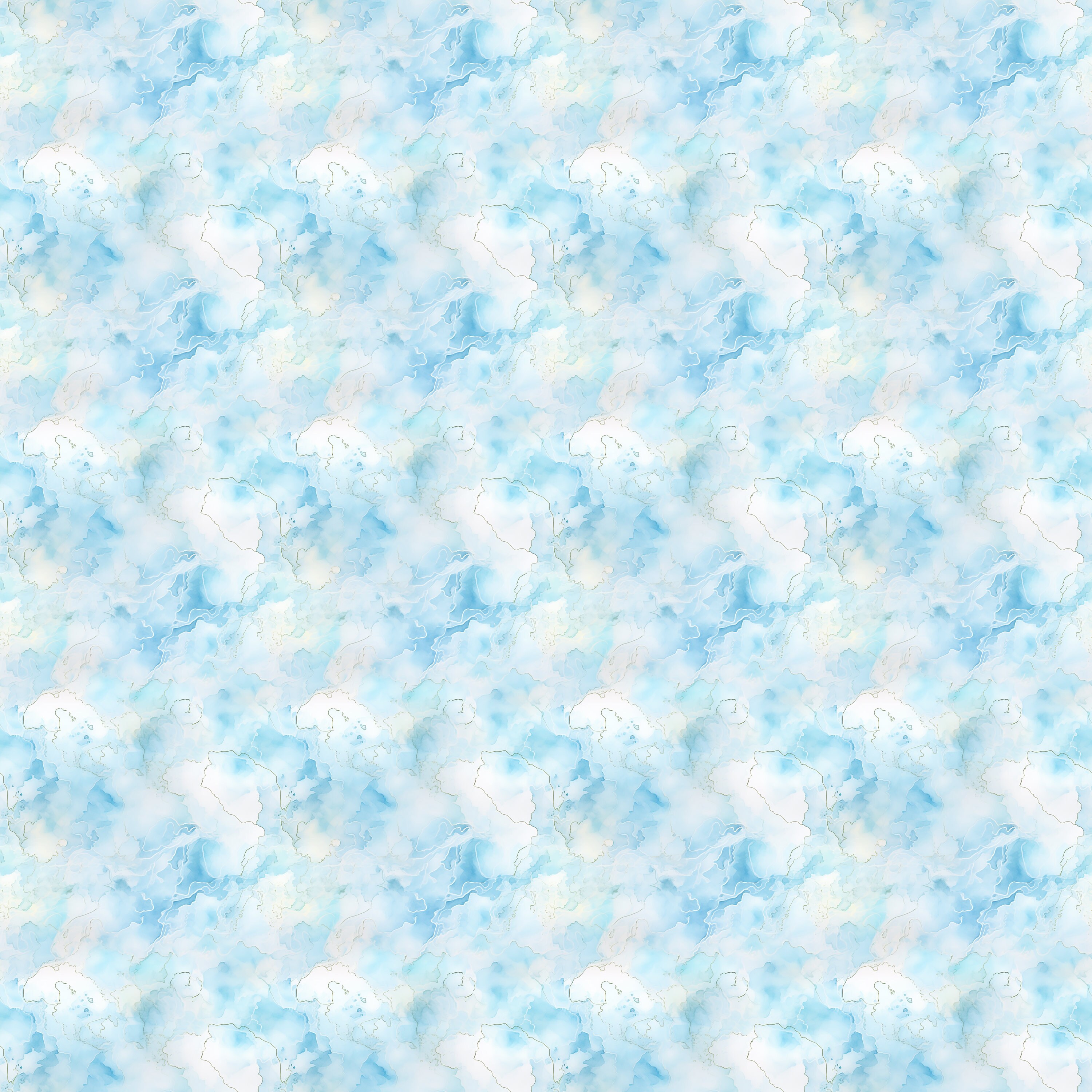 Blue Clouds Digital Paper, Seamless Pattern 19 PNG Images, Instant ...