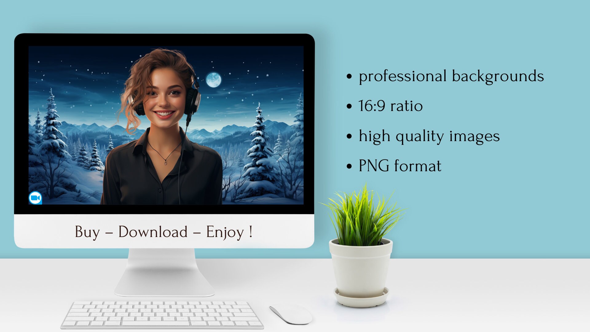 Zoom Background, Classic Christmas Edition, 13 PNG Images in High ...