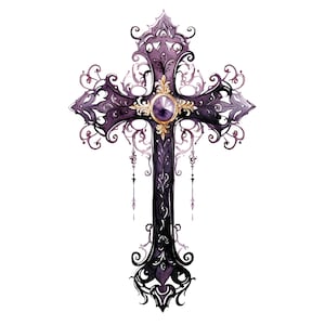 Gothic Crosses Clipart, 23 Digital Images in PNG Format for ...