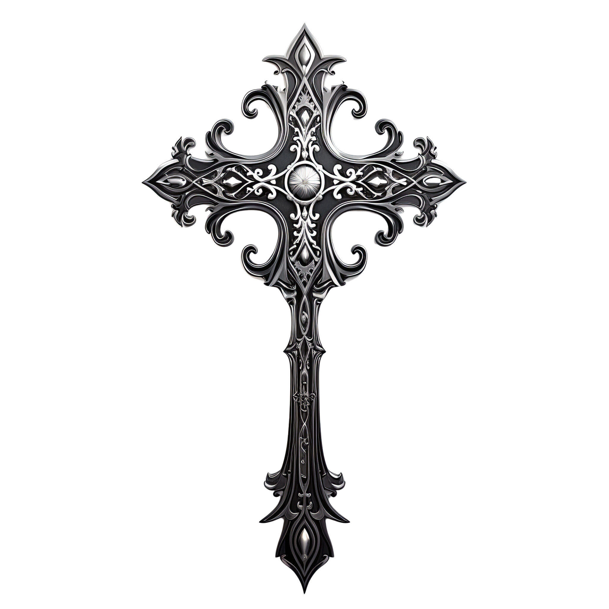 Gothic Crosses Clipart, 23 Digital Images in PNG Format for ...