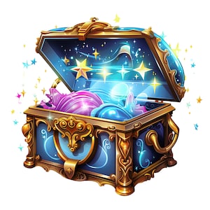 Magic Boxes Clipart, 18 Digital Images in PNG Format for Illustrations ...