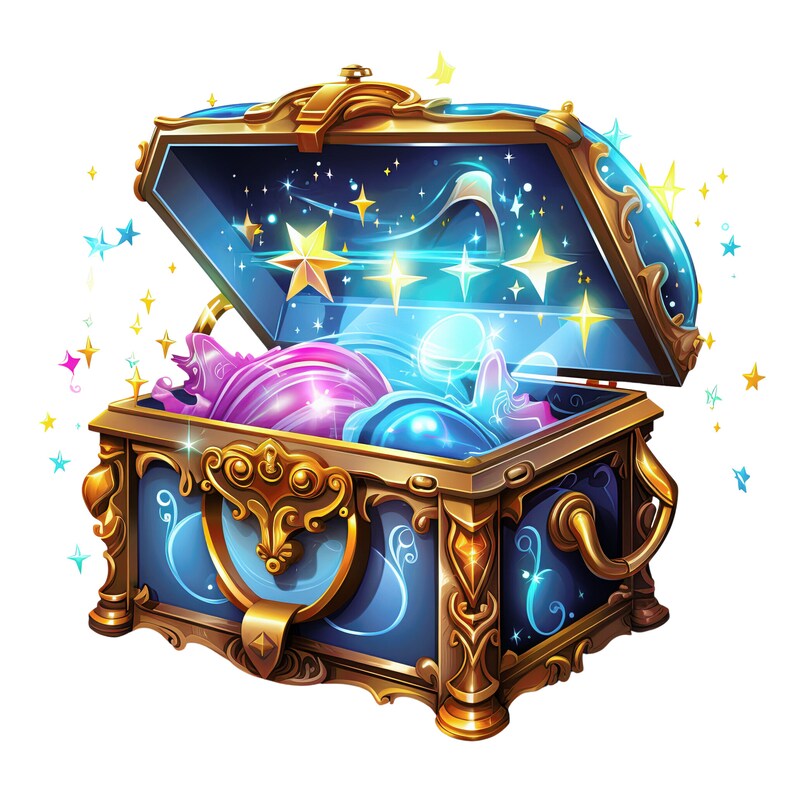 Magic Boxes Clipart, 18 Digital Images in PNG Format for Illustrations ...