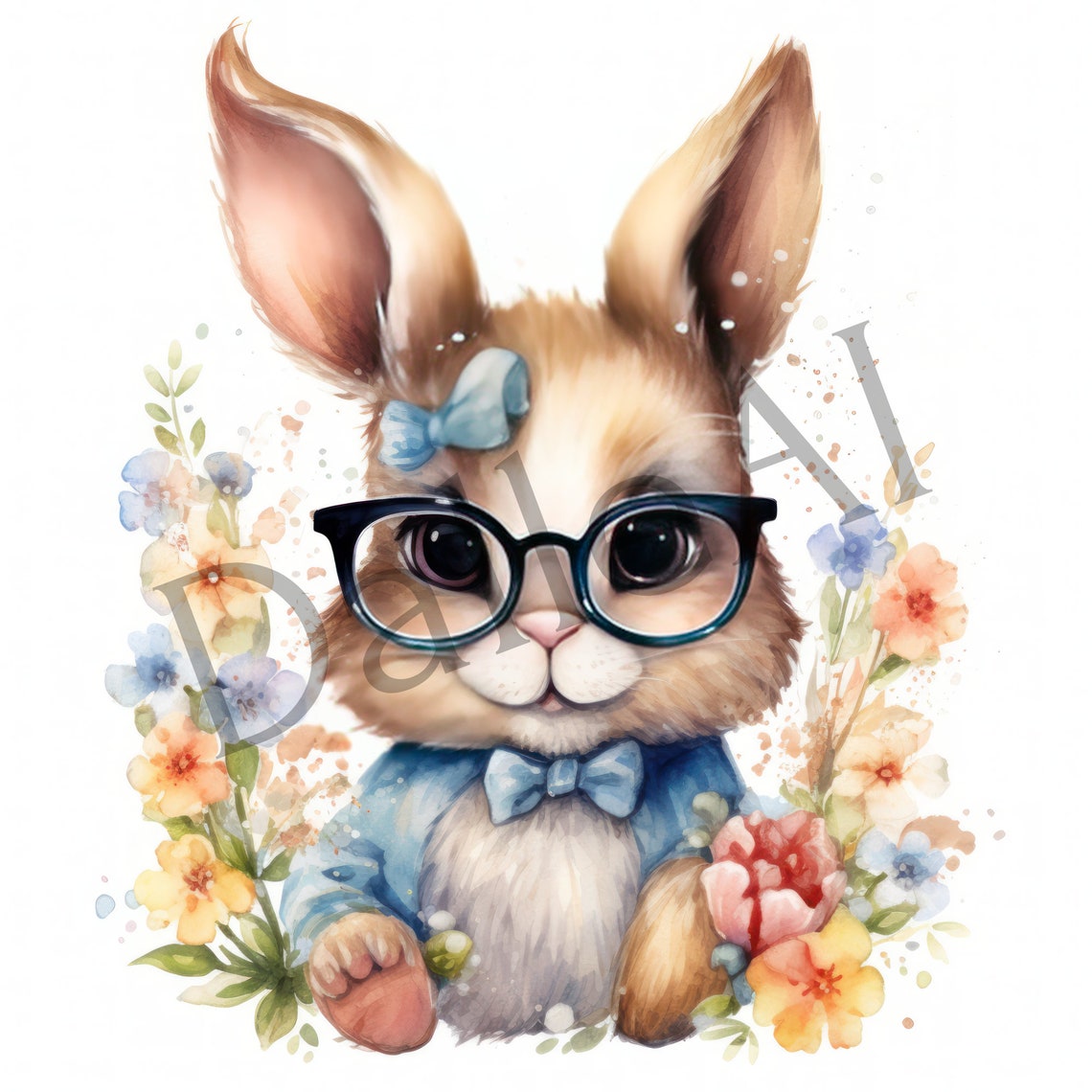 Watercolor Bunny Clipart 19 Bunny PNG Images AI Images - Etsy