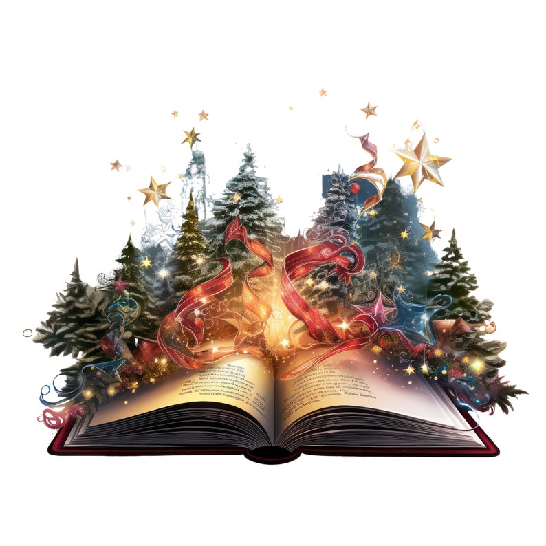 Open Book Clipart Magic Books Clipart in PNG Format - Etsy