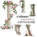 Greek Floral Column Clipart, 20 Digital Images in PNG Format for ...